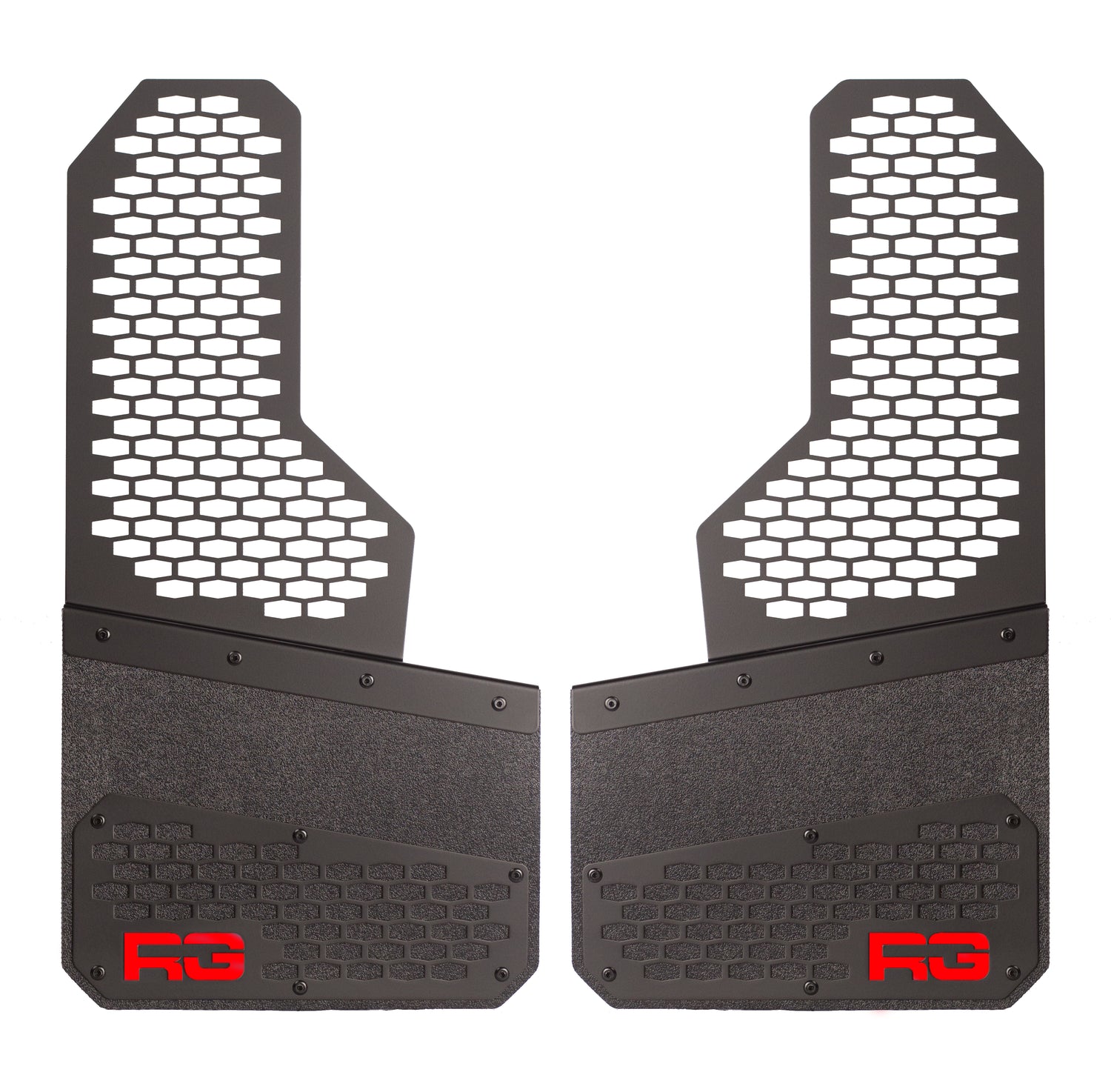 Black on Black - REK-mesh Universal Offset Mud Flaps - 1 set= 2 Flaps ...